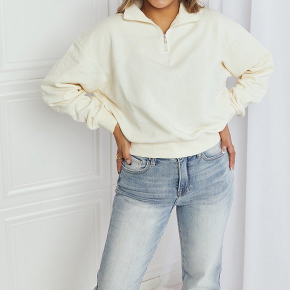 HYFVE | Tops | Hyfve Quarterzip Dropped Shoulder Sweatshirt | Poshmark